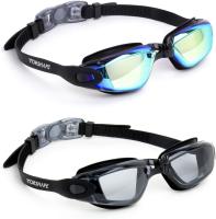 China Anti-Fog UV Swim Goggles with Silicone Frame PC Lenses for Adults 100% UV400 Protection for sale
