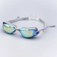 China Adult Swimming Goggles Anti-Fog UV Protection PC Silicone with Earplugs for Training Competition for sale