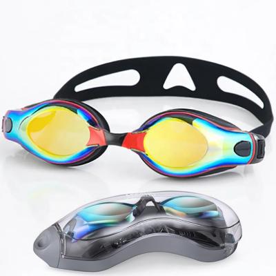 China Anti-Fog UV Protection Swimming Goggles PC Silicone Unisex Racing Training 636AF for sale