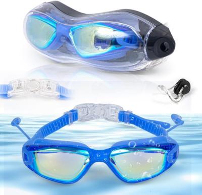 China Anti-fog UV Protection Swimming Goggles with Silver Plating Lens for Competition Training for sale