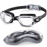 China Silver Plated Anti-Fog Swimming Goggles PC Frame Clear Lenses UV Protection 5 Pcs MOQ for sale