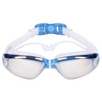 China UV Protected Anti-Fog Swimming Goggles PC Lens Silicone Gasket Adjustable Strap for Adults for sale