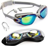 China Anti-fog UV Protection Swimming Goggles PC Silicone Leak-Proof Design for Men Women Recreational Diving for sale
