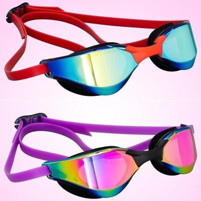 China Anti-Fog UV Protection Swimming Goggles PC Silicone Universal Fit 10 Pcs MOQ for sale