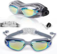 China Anti-Fog PC Lens Silicone Swim Goggles with UV Protection for Men Women 5 Pcs MOQ for sale
