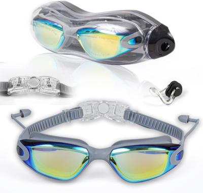 China Anti-Fog PC Lens Silicone Swim Goggles with UV Protection for Men Women 5 Pcs MOQ for sale
