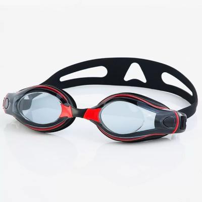 China Adult Anti-Fog Swimming Goggles with UV Protection PC Silicone Mirror Lens for Competition Training for sale