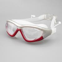 China White Silicone Swim Goggles Anti-Fog UV Protection Adjustable Strap for Adults for sale