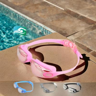 China Mirrored Coating Adult Swimming Goggles UV Protection Anti-Fog 156g for sale