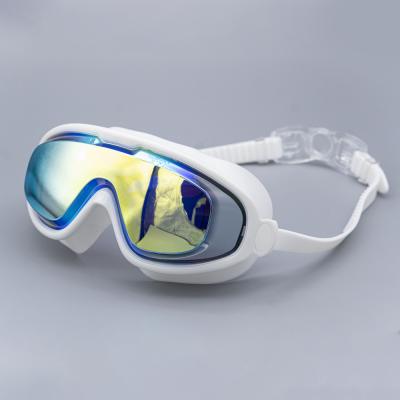 China Big Frame Anti-Fog UV Protection Swim Goggles for Adults with Adjustable Strap 5 Pcs for sale