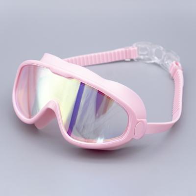 China Anti-Fog UV Protection Swimming Goggles Big Frame PC Lenses Silicone Gasket for Men for sale