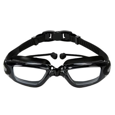 China Anti-fog UV Protection Waterproof Swimming Goggles with Tempered Glass Lenses Silicone Frame for Professional Dive for sale