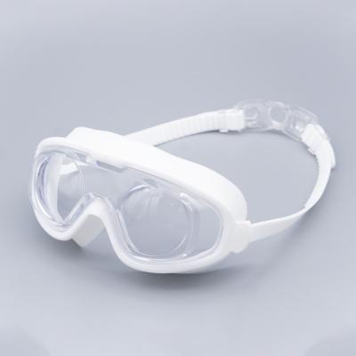 China Big Frame Anti-Fog Swimming Goggles PC Silicone UV Protection Adjustable Adult for sale