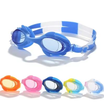 China Kids Anti Fog UV Protection Swimming Goggles Ages 3-12 Soft Silicone PC Custom Logo for sale