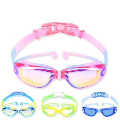 China Anti-Fog Children Swimming Goggles PC Frame Adjustable Strap UV Protection for sale