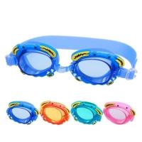 China Kids Swimming Goggles Ages 4-16 Anti-Fog UV Protection Adjustable Nose Bridge Waterproof Silicone for sale