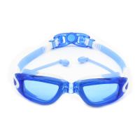 China Kids Swim Goggles Blue Lens Anti-Fog UV Protection PC Frame Silicone for Ages 4-16 for sale