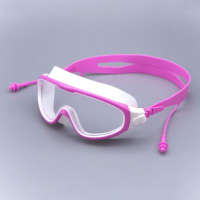 China UV Protection Kids Swimming Goggles Anti Fog Adjustable Strap PC Silicone Fun Colors for sale