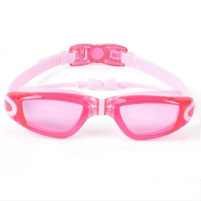 China Kids Sports Racing Swim Goggles Anti Fog UV Protection PC Silicone with Ear Plugs for sale