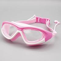 China Wholesale Girls Pink Swimming Goggles HD Anti-Fog UV Protection Adjustable Silicone Strap for sale