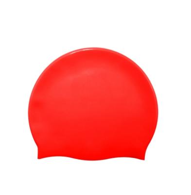 China Custom OEM Logo Silicone Swim Cap Waterproof Adult Swimming Hat 5 Colors for sale