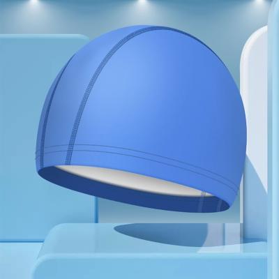 China Custom Printed Silicone Swimming Cap with Ear Protection for Adult Diving 5pcs MOQ for sale