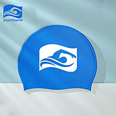 China Soft Silicone Waterproof Swimming Cap Anti Skid Design 8 Colors Custom Logo for sale