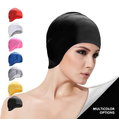 China Anti Slip Silicone Swimming Hat Cap with Ear Protection for Men Women 1 Size for sale