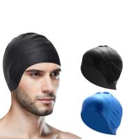 China Custom Silicone Long Hair Swimming Cap with Breathplay Design for Adult 7-30 Days Lead Time for sale
