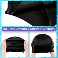 China Durable Silicone Swimming Cap Non Slip Printed Women Bathing Cap Custom ODM OEM for sale