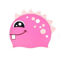 China Leak Proof Cartoon Silicone Swim Cap for Kids Adults Soft Waterproof Swimming Cap for sale