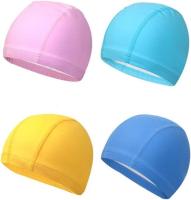 China Elastic Silicone Swimming Cap Waterproof PU Coated Unisex Adult 6 Colors for sale