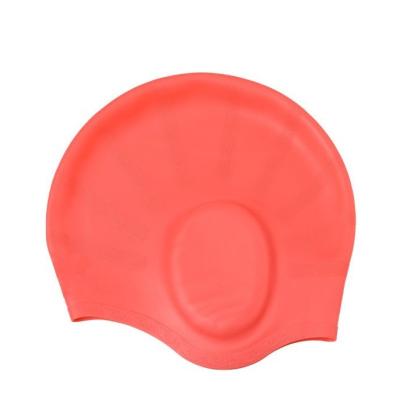 China Silicone Ear Protection Swim Cap with Soft Waterproof Design for Swimming and Water Sports for sale