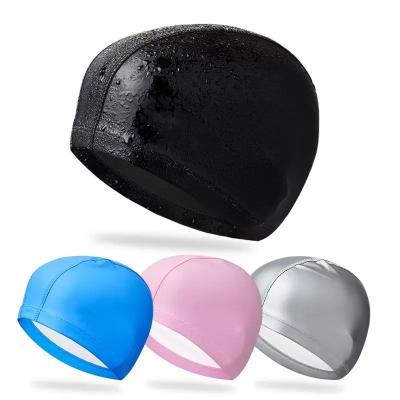 China Ergonomic 3D Silicone Swim Cap Unisex Adult Waterproof Anti-Slip 6 Colors for sale