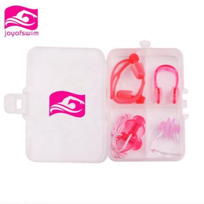 China Silicone Swimming Nose Clip and Ear Plugs Set 4 Piece Waterproof Reusable Gear for sale