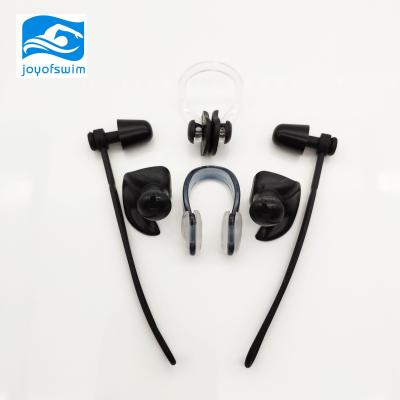 China Soundproof Reusable Silicone Swimming Nose Clip and Ear Plugs Set 10.5cm Professional Water Sports for sale