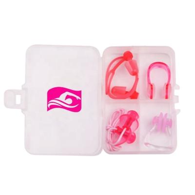 China Christmas Tree Silicone Earplugs and Nose Clip Set Waterproof 6 Colors 10.5cm for sale