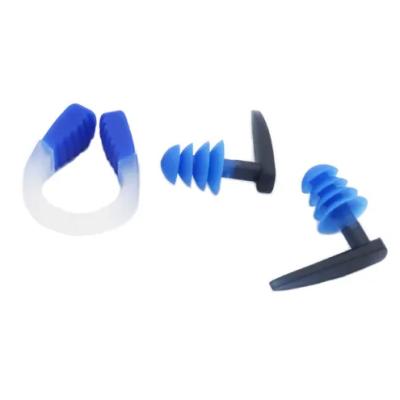 China Waterproof Silicone Swimming Nose Clip and Earplug Set 5 Colors 3.8cm for Water Sports for sale