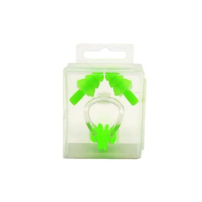 China Soft Silicone Swimming Nose Clip and Ear Plugs for Noise Reduction Lightweight 2 Pack for sale
