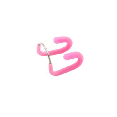 China Professional Freediving Swimming Nose Clip Stainless Steel Frame Non Slip Silicone 5cm x 3.8cm for sale
