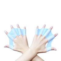 China Silicone Swim Gloves Durable Swim Hand Fins for Adult Training Size M for sale