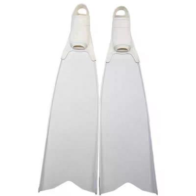 China Carbon Fiber Swimming Diving Fins for Adults Kids Long Blade Silicone Rubber TPR Flippers 42cm for sale