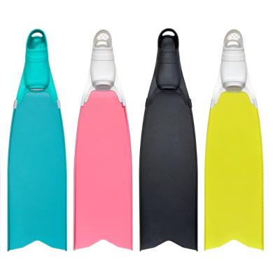 China Anti Slip Adult Silicone Diving Fins 80cm Long Blade for Scuba Free Diving for sale