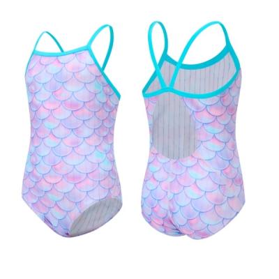 China UPF30 Breathable Off the Shoulder Girls Swimwear One Piece Swimsuit Nylon Summer Beach for sale