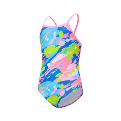 China UPF 50+ Breathable Nylon Girls Swimwear Kids Swimsuit Machine Washable Comfort for sale