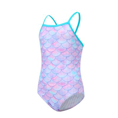 China Girls UPF30 Long Sleeve One Piece Swimsuit Nylon Summer Swimwear for Kids for sale
