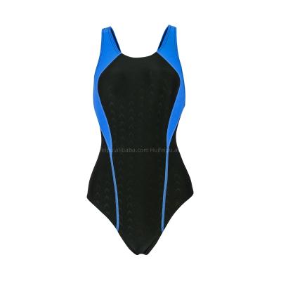 China Custom Logo Girls Nylon Swimsuit Sleeveless Back Zip One Piece Beachwear for sale