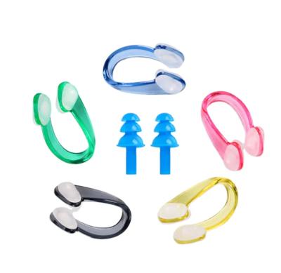 China Customized Logo High Density Silicone Ear Plugs And Nose Clip Waterproof for sale