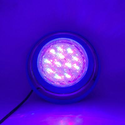 China Swimming Pool Flat LED Lights 54W RGB + FB Colored Multicolor AC12V IP68 Stainless Steel for sale
