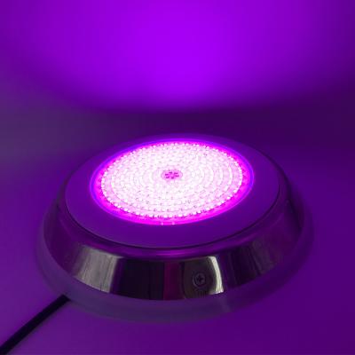 China 316 Stainless Steel RGB Pool Light 18W Resin Filled Flat Underwater Lighting AC12V IP68 for sale